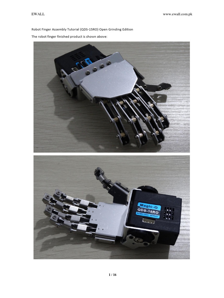 5 Finger Robotic Claw Manual | PDF | Hand | Steering