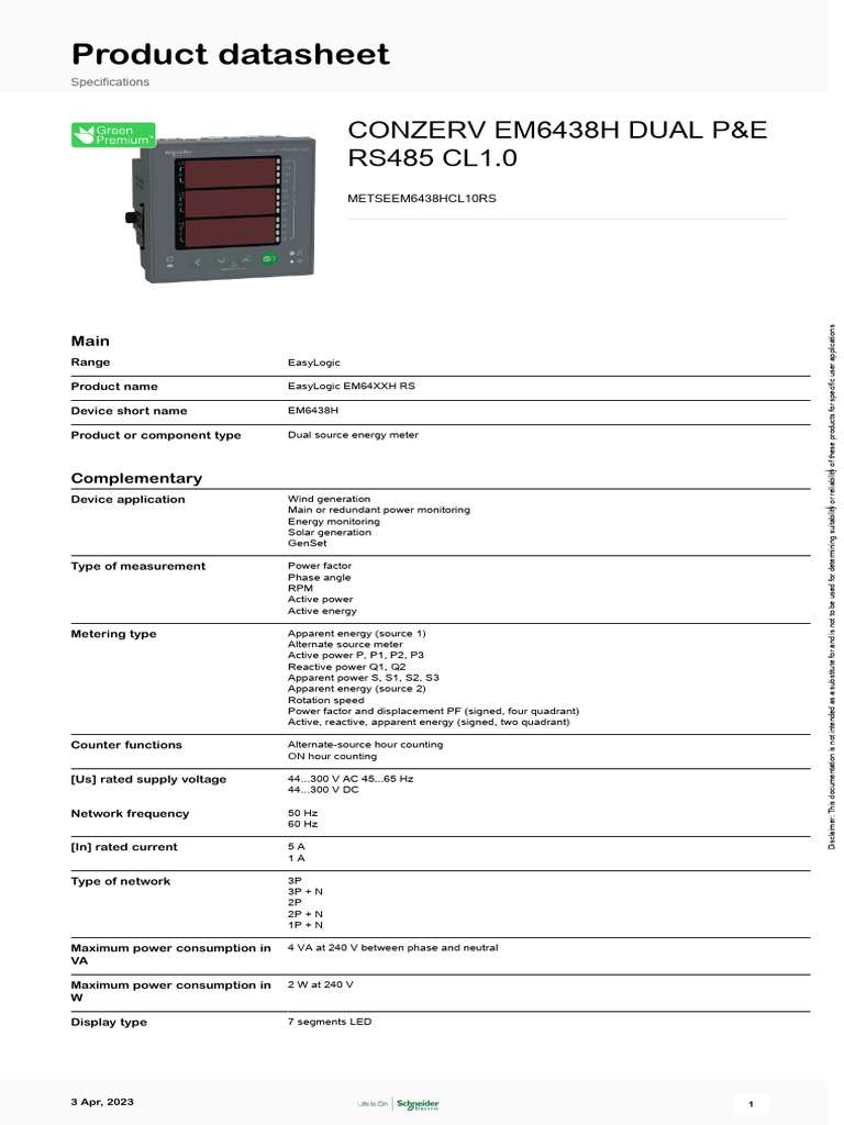 Hexa Series EM64xxH and PM1130H - METSEEM6438HCL10RS | PDF ...
