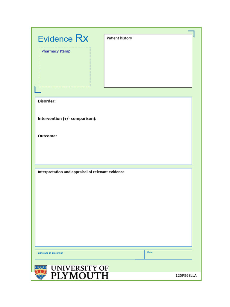 Evidence Prescription | PDF