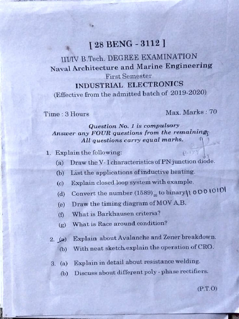 3-1 Question Papers | Download Free PDF | Ships | Fluid Dynamics
