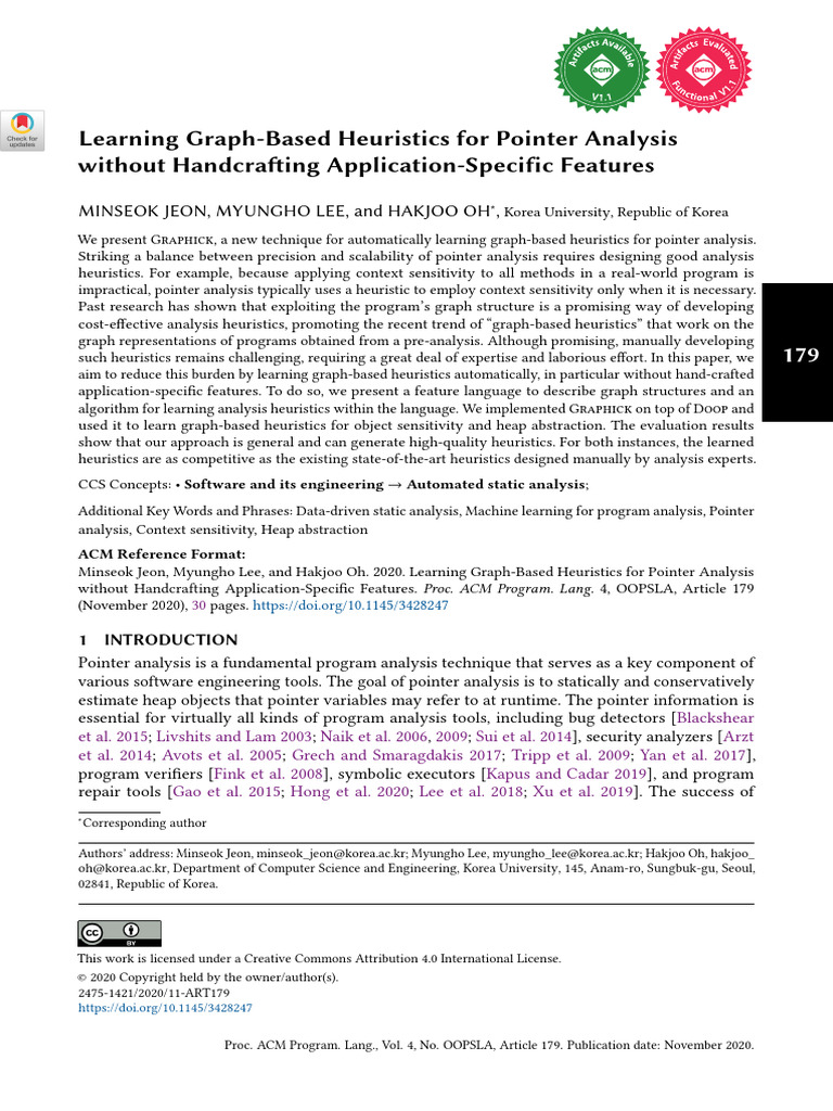 Learning Graph-Based Heuristics For Pointer Analysis Without Handcrafting Application-Specific ...
