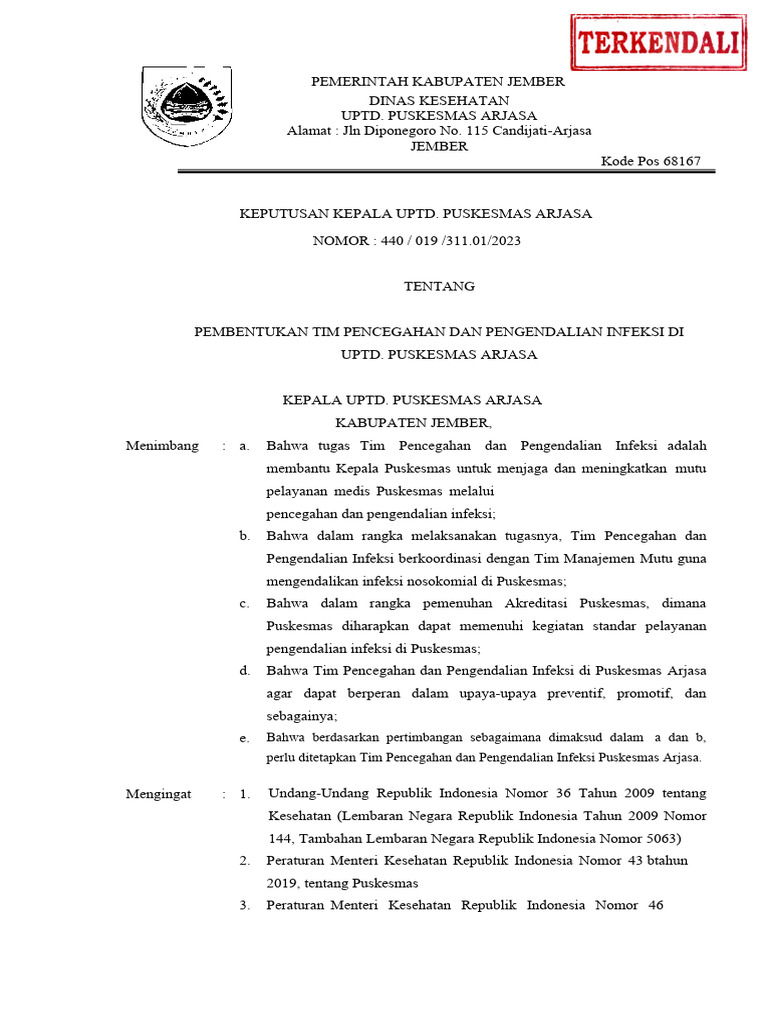 SK Pembentukan Tim Ppi | PDF