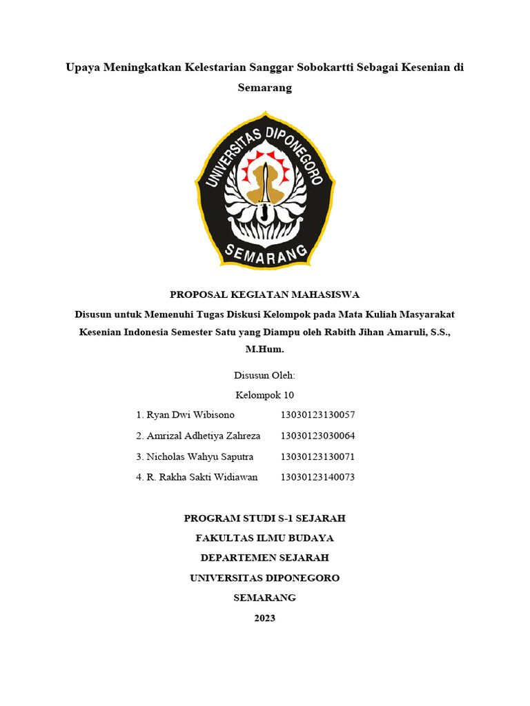 Kelompok 10 - Proposal PKM-RSH | PDF | Perjalanan