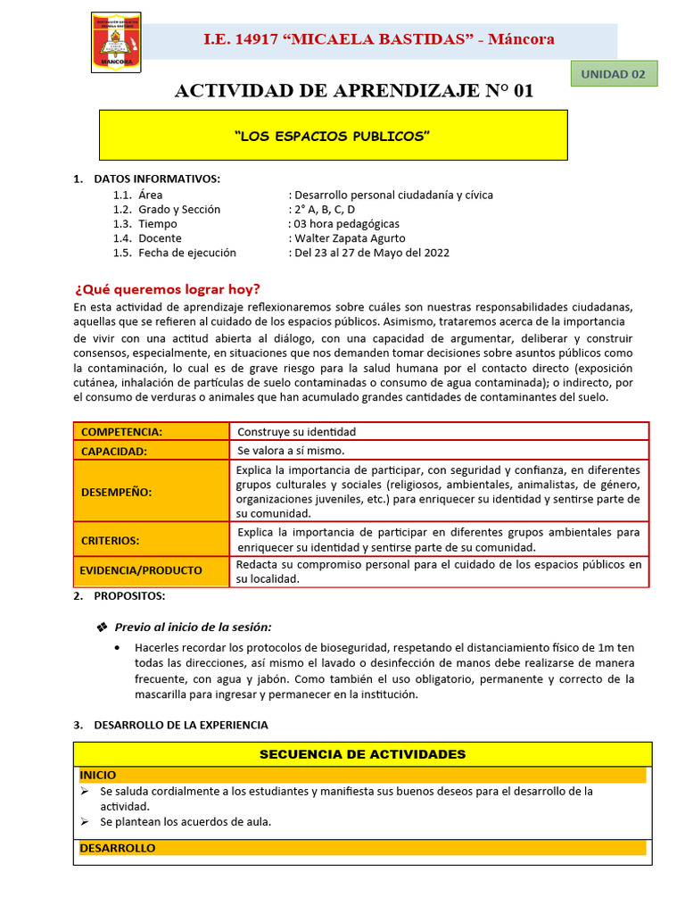 Sesion1 UdA2 DPCC2° MB | PDF