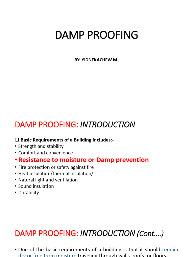 Integral Damp Proofing Techniques | PDF | Concrete | Mortar (Masonry)