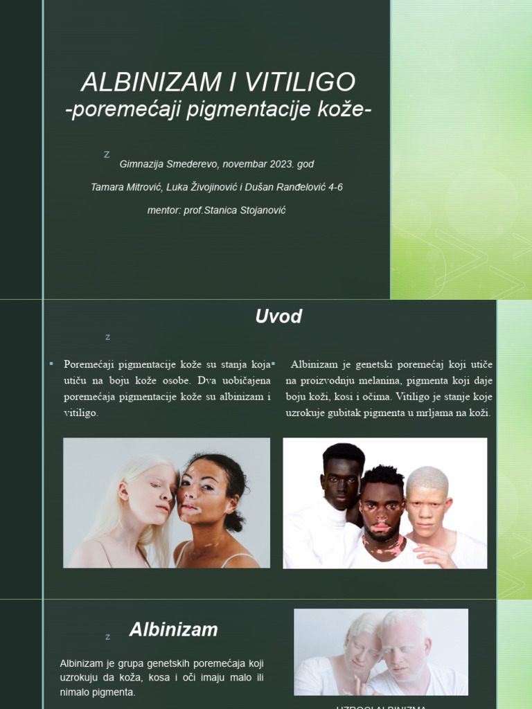 Poremecaji Pigmentacijekoze | PDF