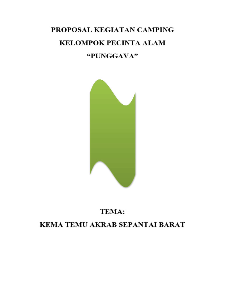 Proposal Kegiatan Camping | PDF | Karier & Perkembangan | Perjalanan