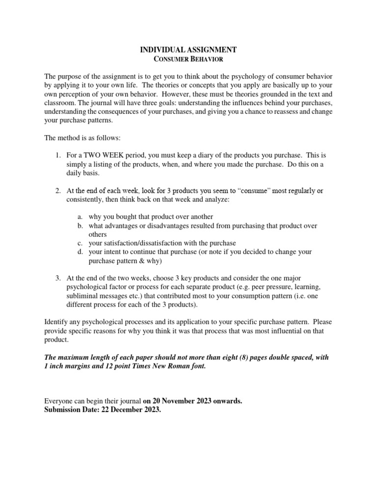 Individual Assignment | PDF