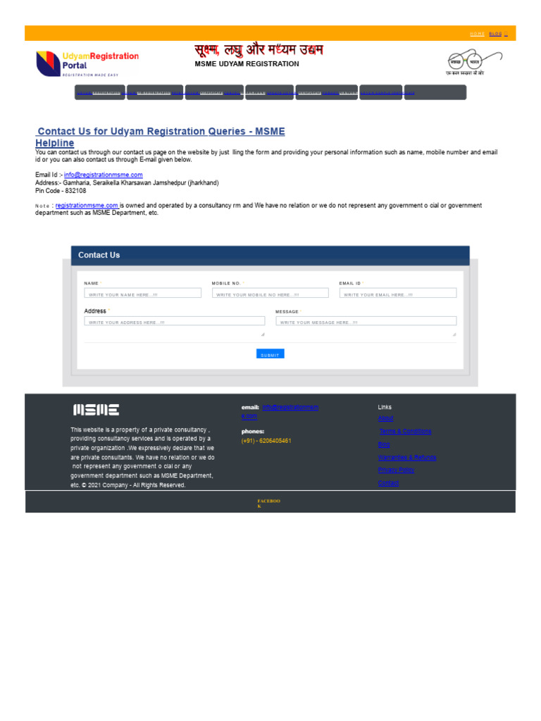 MSME Udyam Registration Help | PDF | Information Technology | Computer Mediated Communication