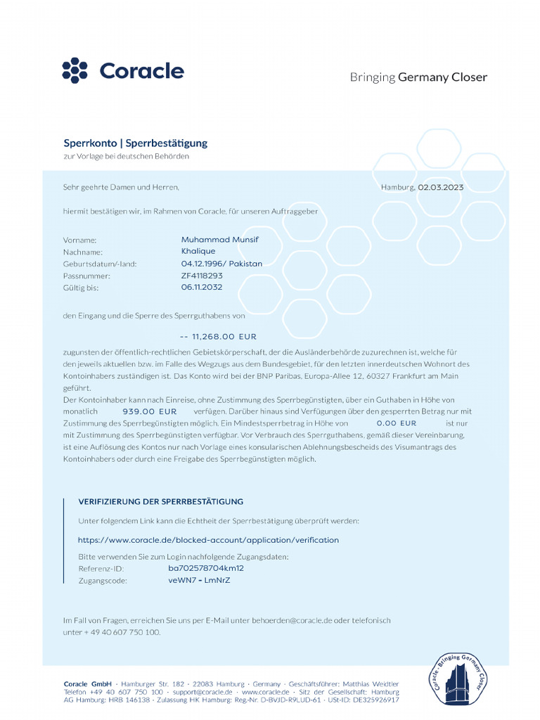 Khalique Muhammad Munsif Ba Amount Confirmation | PDF