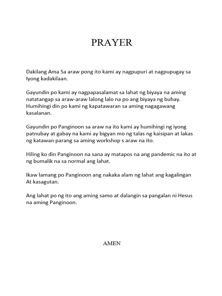 Prayer | PDF