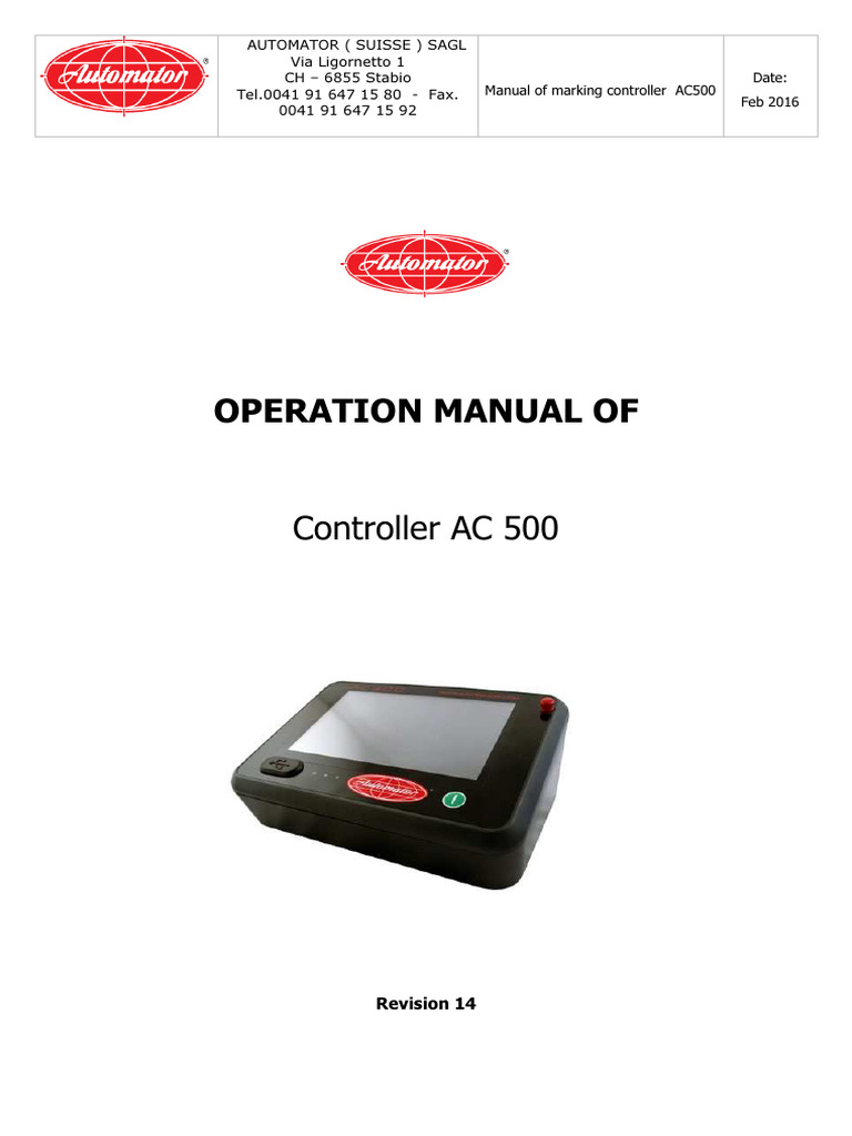 Manual AC500 Rev14 | PDF | Online And Offline | Electrical Connector