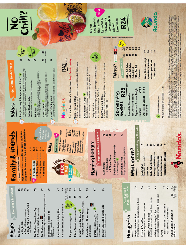 Nandos Standard Menu 1 | PDF