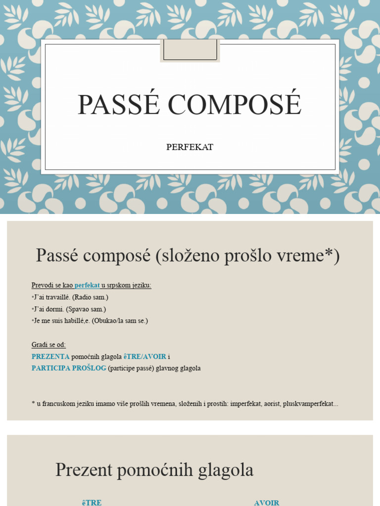 Le Passé Composé | PDF