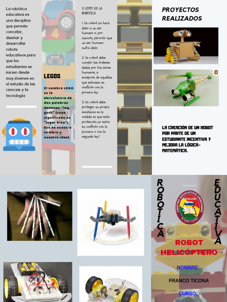 Triptico Robotica | PDF | Robot | Robótica