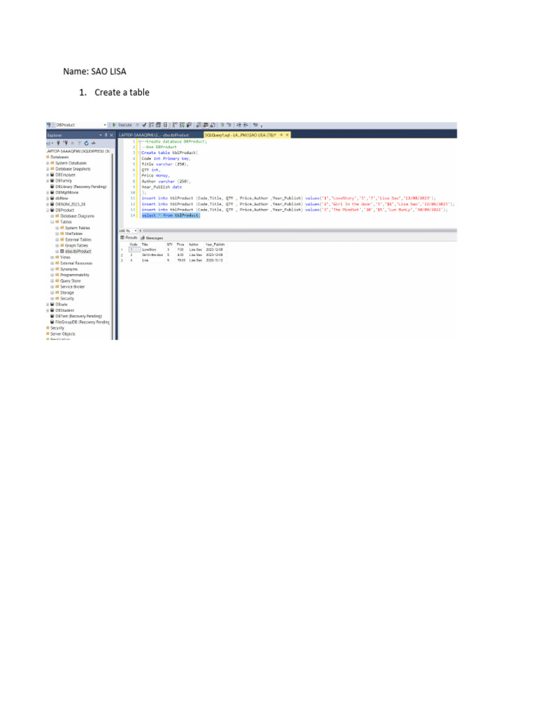 Midterm Sao Lisa | PDF | Language Integrated Query | Data Management