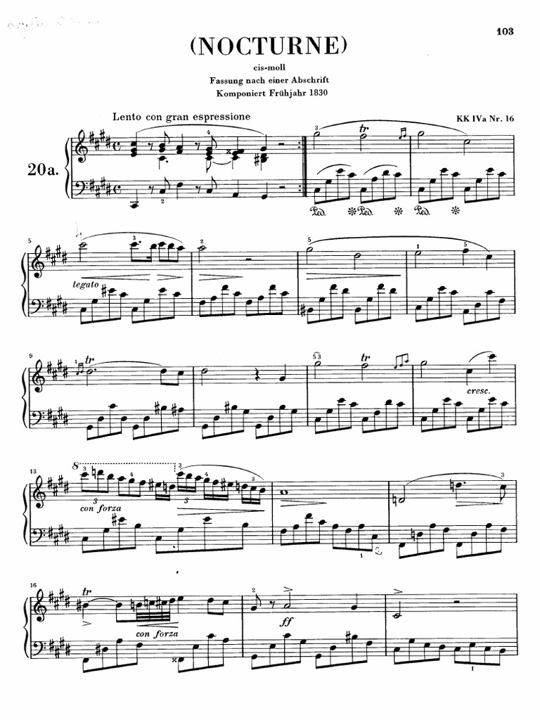 Nocturne in C Sharp Minor - Chopin | PDF