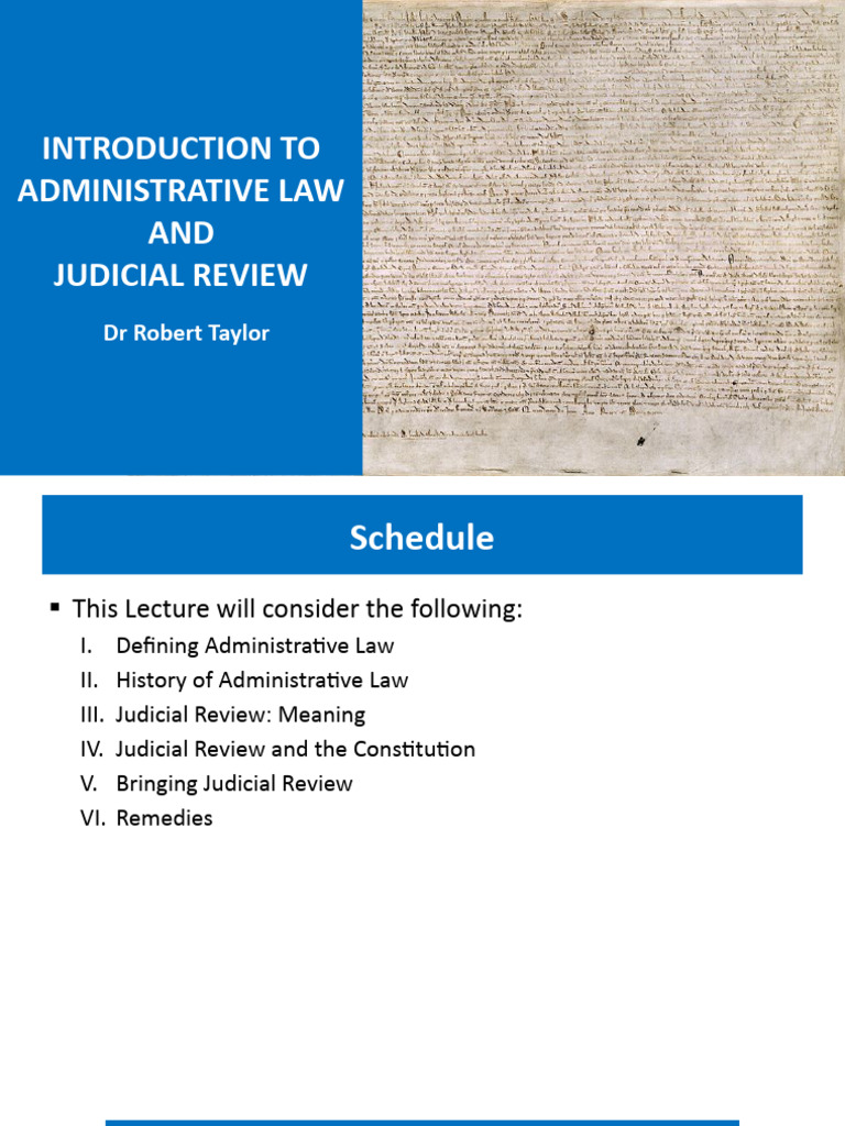 Introduction To Administrative Law and JR | PDF | Judicial Review | Administrative Law