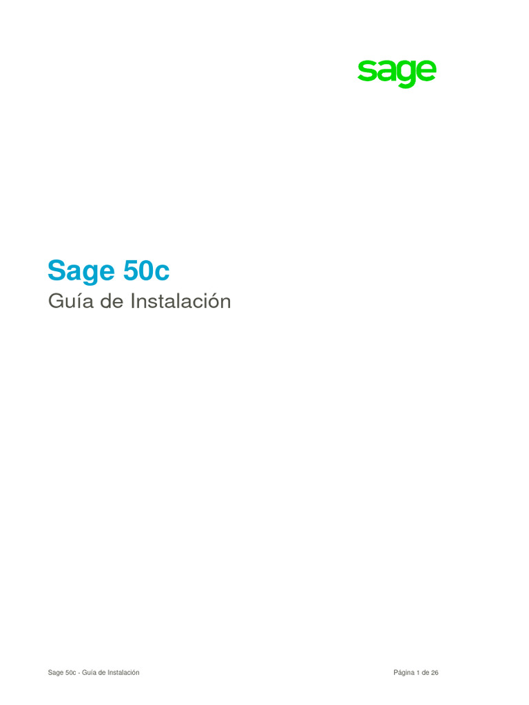 Manual Instalacion Sage 50 C | PDF | Servidor (Computación) | Archivo ...