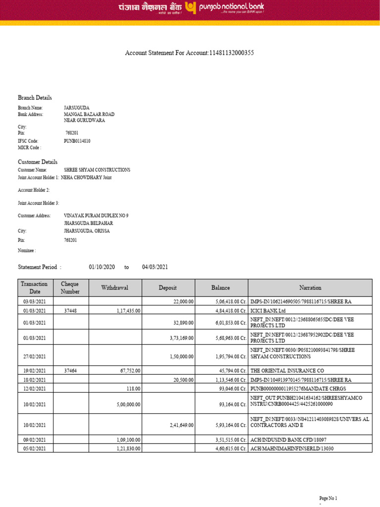 1148XXXXXXX035504 03 2021 | PDF | Banks | Cheque