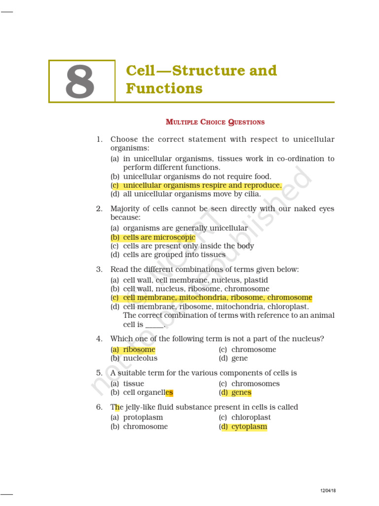 Bio HW Part 2 | PDF | Cell (Biology) | Cell Nucleus