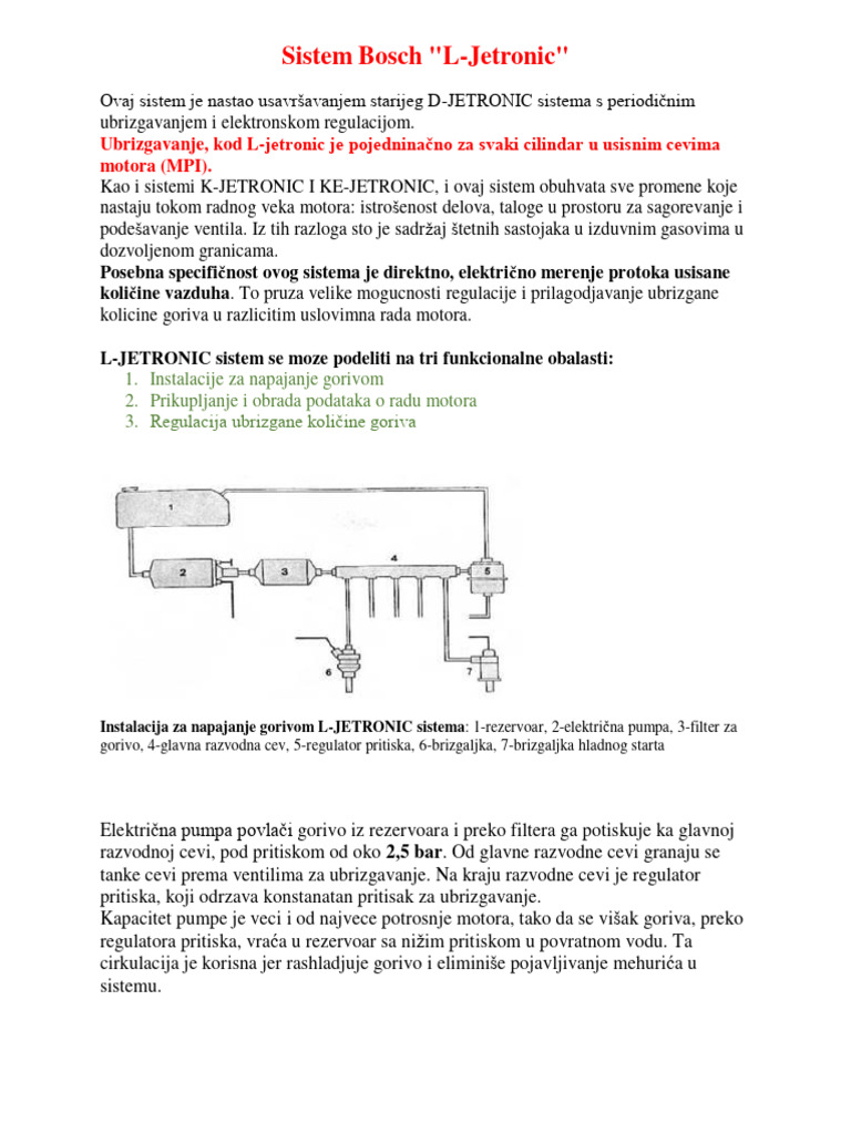 Bosch L-Jetronic | PDF