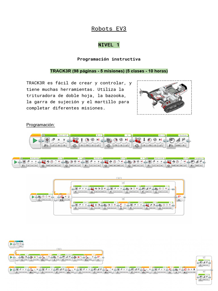 Programación de Robots EV3: Proyectos y Misiones | PDF | Robot | Robótica