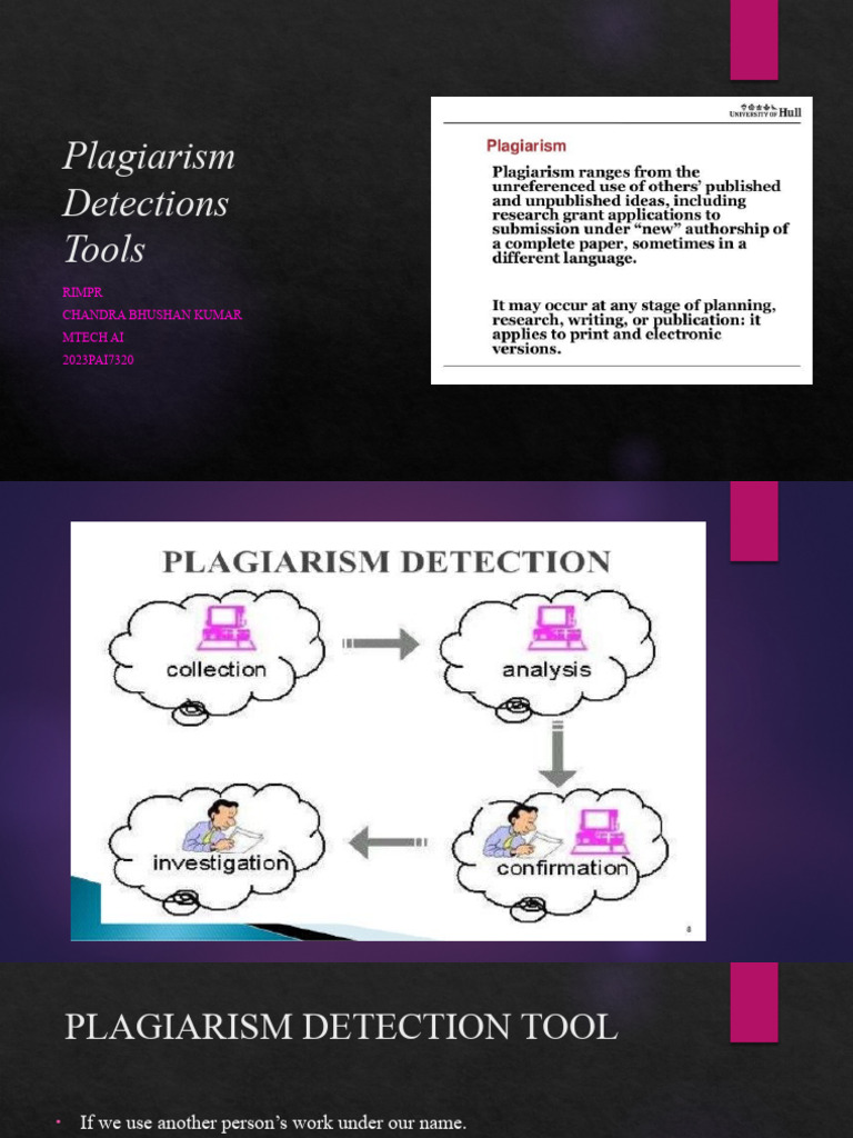 Plagiarism Detections Tools PPT CHANDRA | PDF