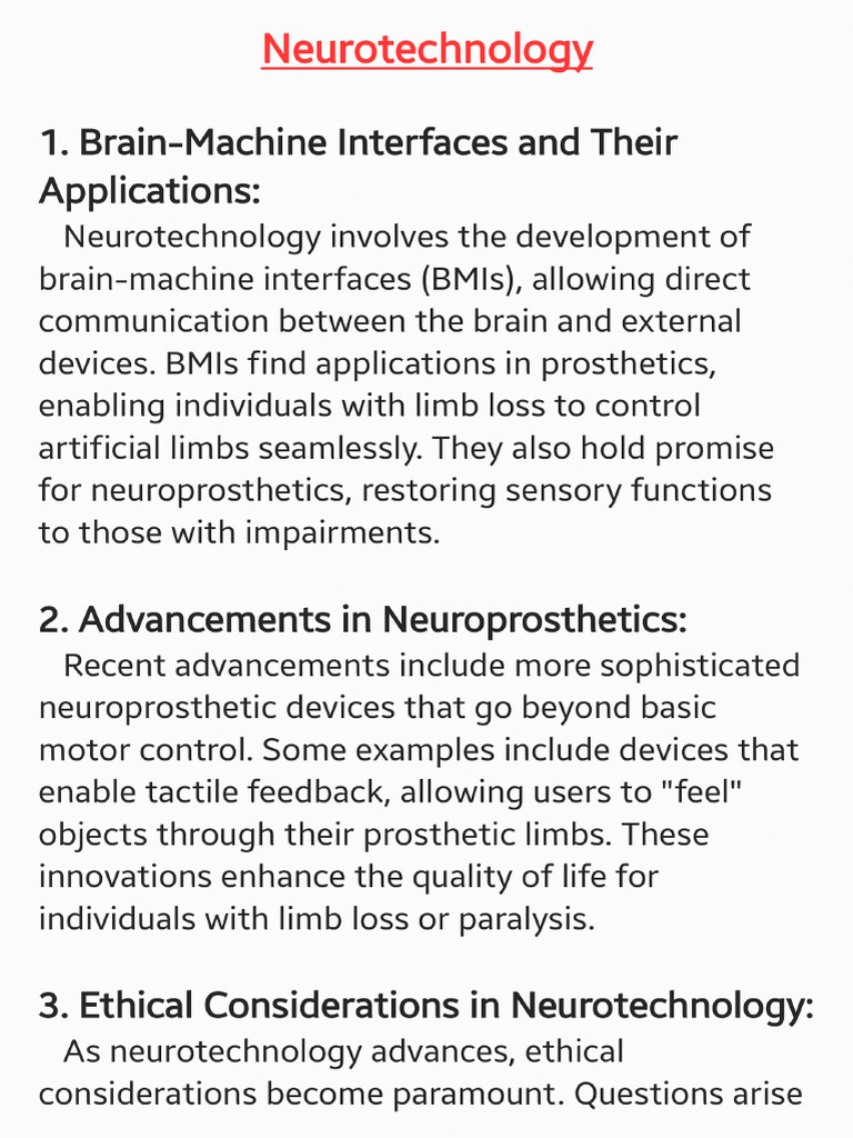Neuro Technology | PDF
