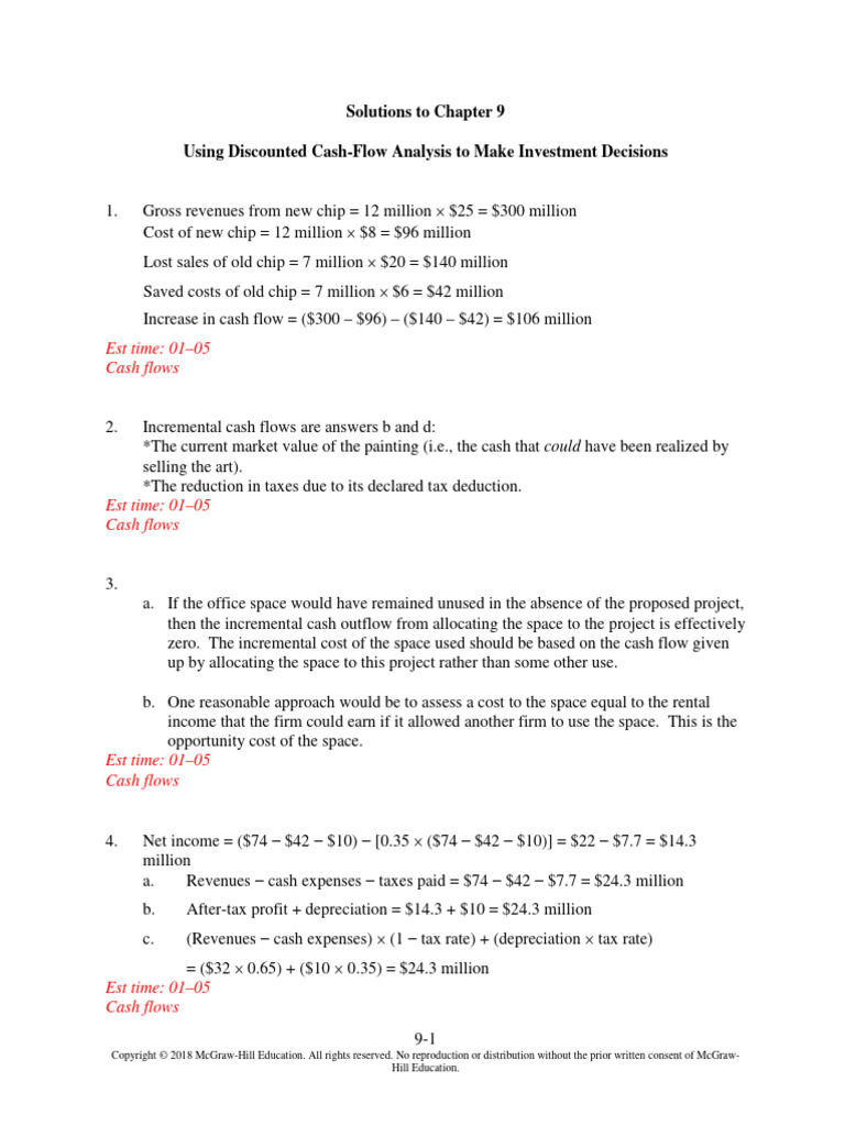 Fundamentals of Corporate Finance 9th Edition Brealey Solutions Manual | PDF | Net Present Value ...