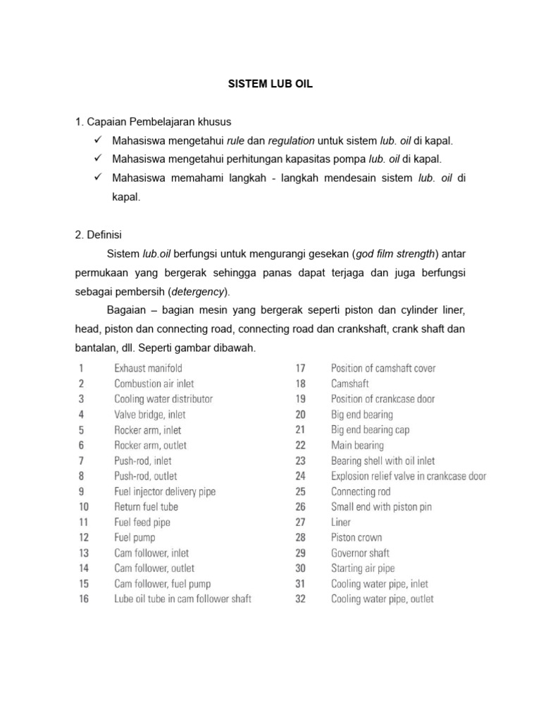 Sistem Lub Oil di Kapal: Panduan Desain | PDF