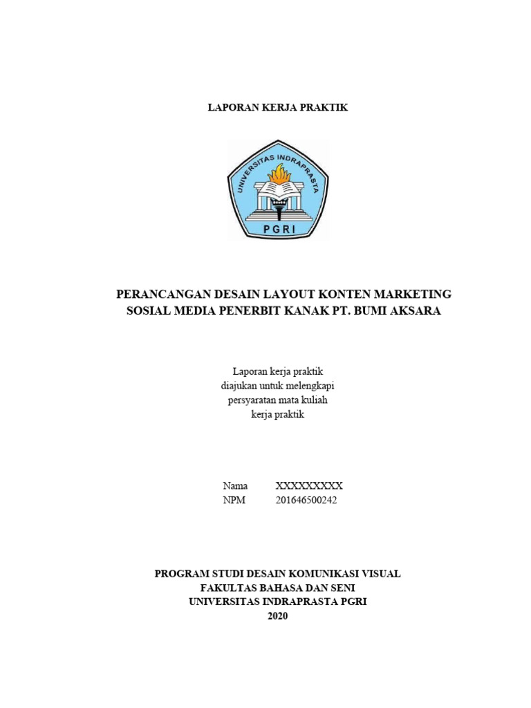 Laporan Kerja Praktik Desain Konten | PDF