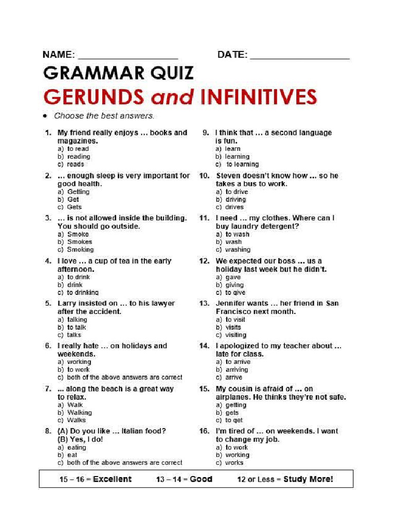 GERUNDS | PDF