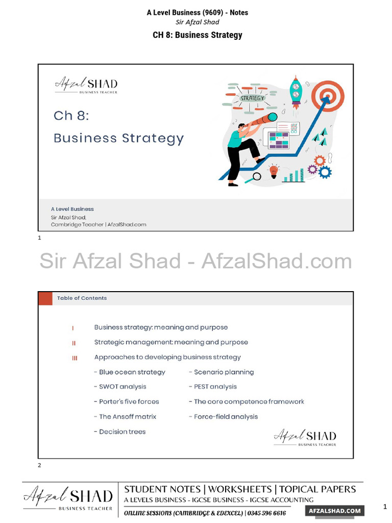 CH 08 Web - A2 Business Strategy | PDF