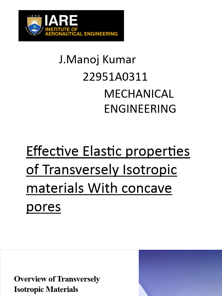 Overview of Transversely Isotropic Materials | PDF | Elasticity (Physics) | Engineering