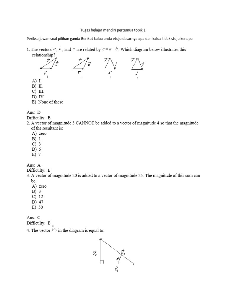 Topik 1-2 (Vektor) | PDF | Teaching Methods & Materials | Science ...