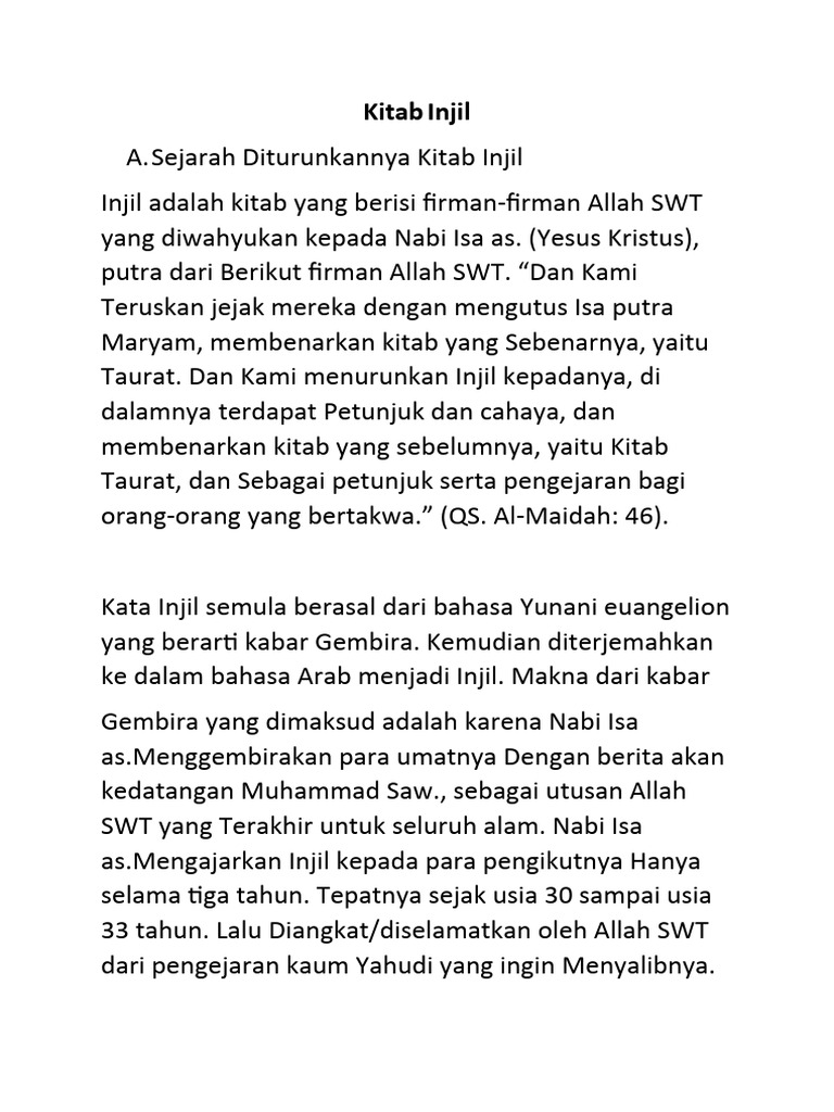 Kliping Kitab Injil | PDF