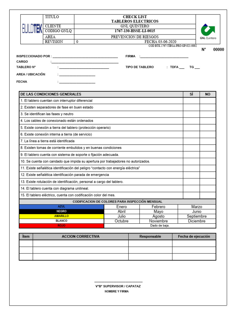 Check List Tableros Electricos Pdf Ingenieria Eléctrica Electricidad