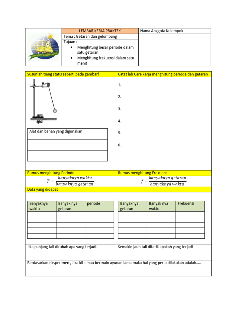 Lembar Kerja Praktek Getaran | PDF