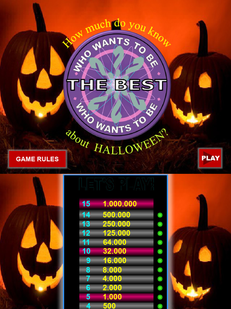 Halloween Millionaire | PDF | Halloween | Trick Or Treating