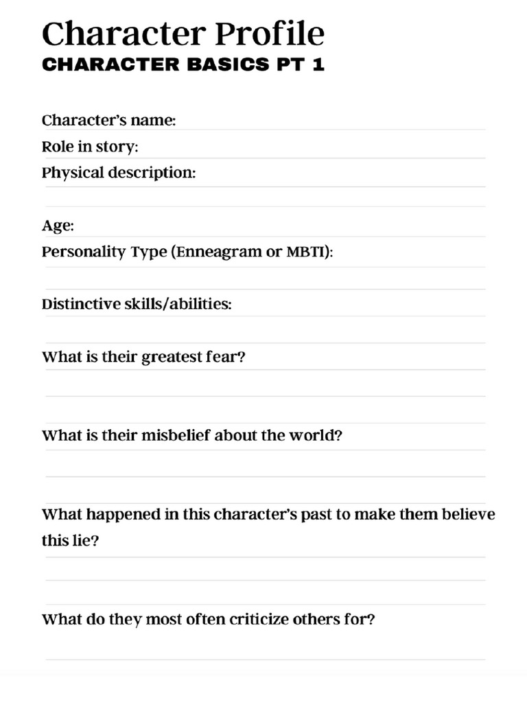 Character Profile | PDF