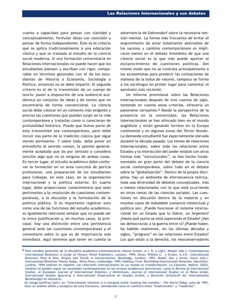 HALLIDAY Fred Las Relaciones Internacion | PDF | Teoría | Autodeterminación