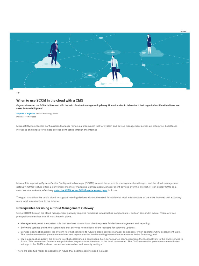 When To Use SCCM in The Cloud With A CMG | PDF | Cloud Computing ...
