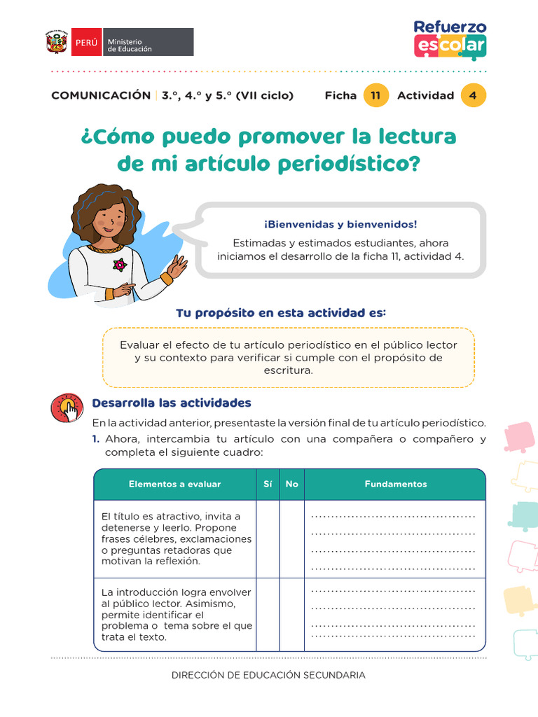 Ficha 11 - Actividad 4 | PDF | Cognición | Aprendizaje