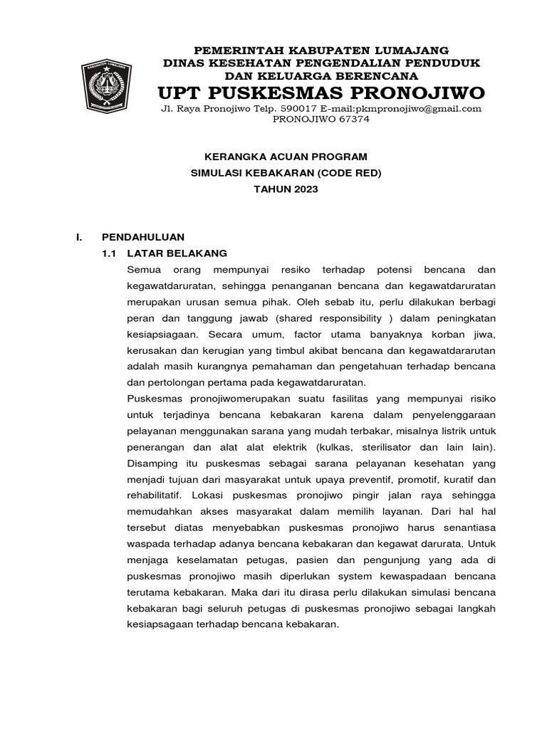 Revisi Kak Simulasi Kebakaran (Code Red) | PDF