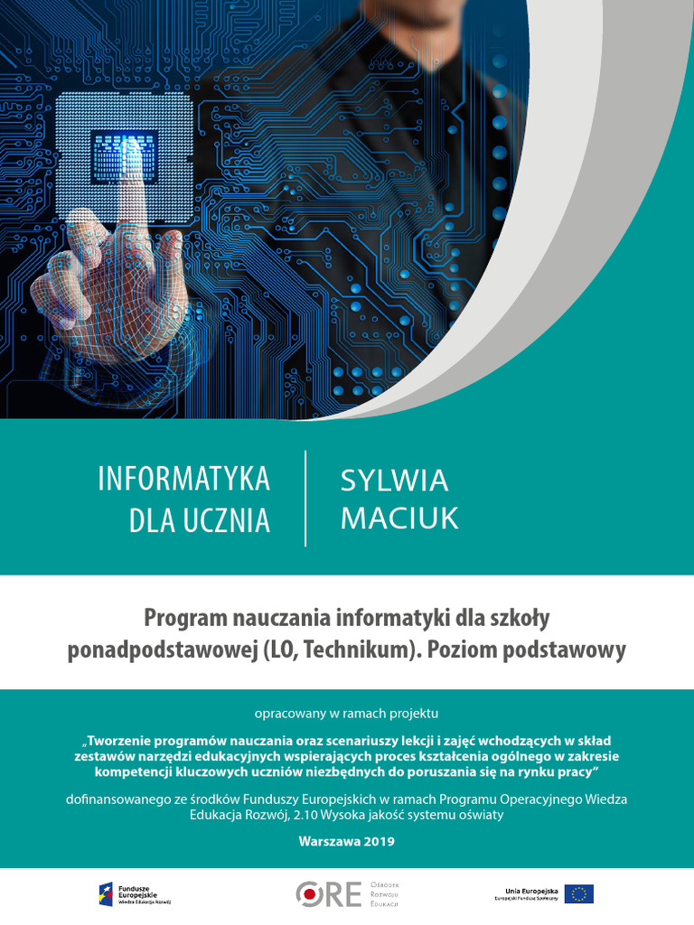 Program Nauczania Informatyki Pn. Informatyka Dla Ucznia | PDF