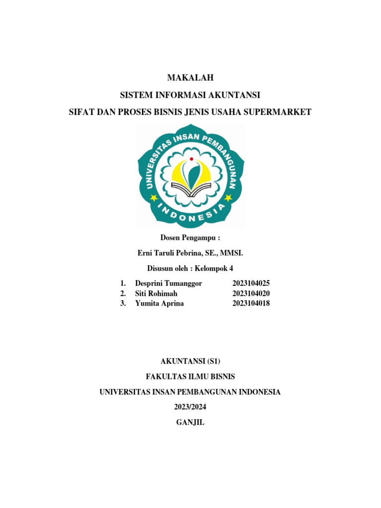 MAKALAH SIA PT Indomaret | PDF