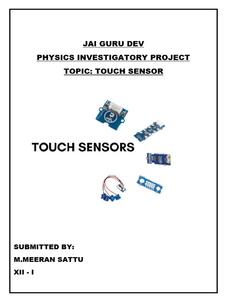 Phy Project (Touch Sensor) | PDF | Switch | Sensor