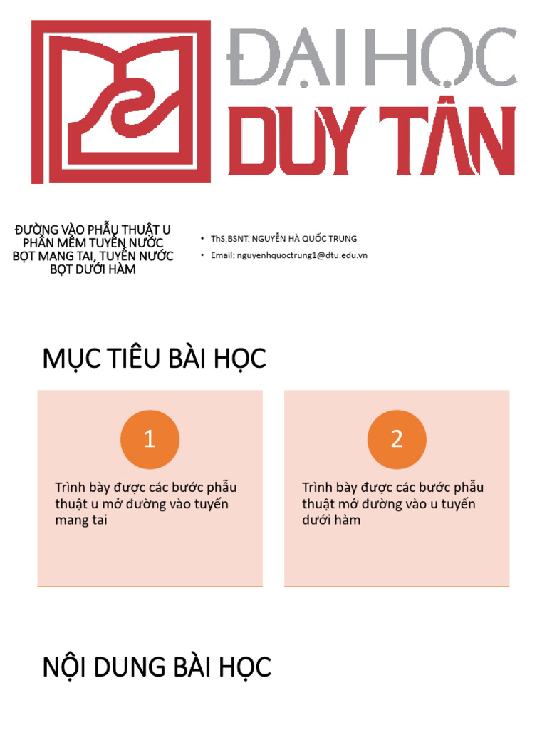 Đường Vào Phẫu Thuật u Phần Mềm Tuyến Nước Bọt Mang Tai, Tuyến Nước Bọt ...