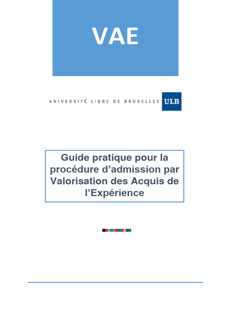 Guide Pratique Pour La Procedure Admission Par VAE | PDF | Expérience